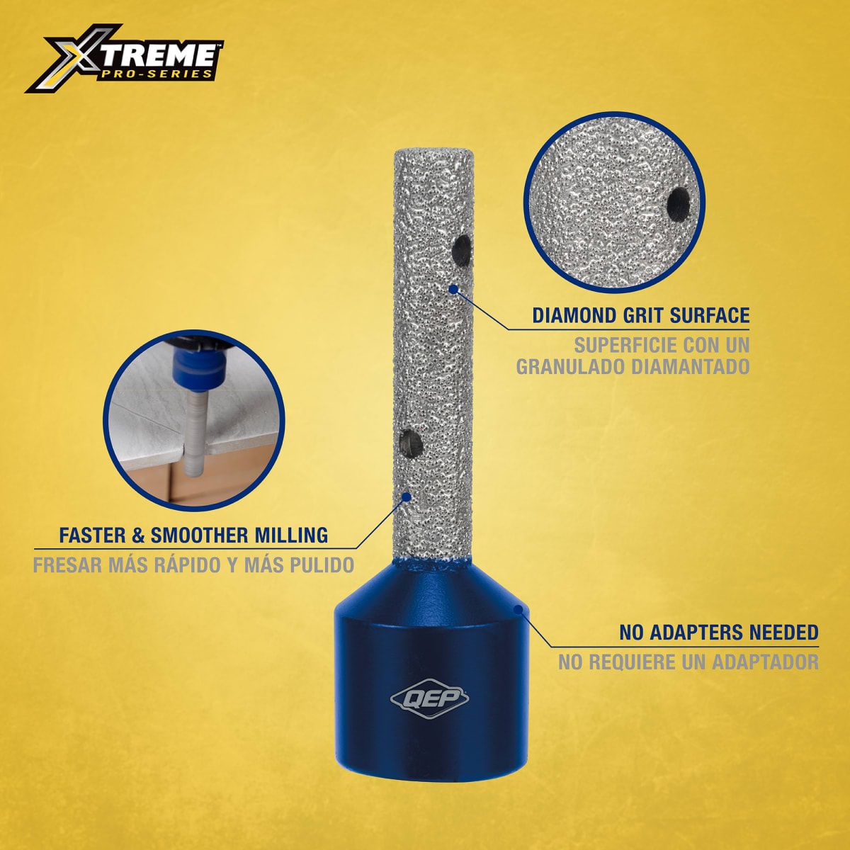 QEP 10051 Xtreme 3/8" Diamond Milling Bit | Tools4Flooring.com