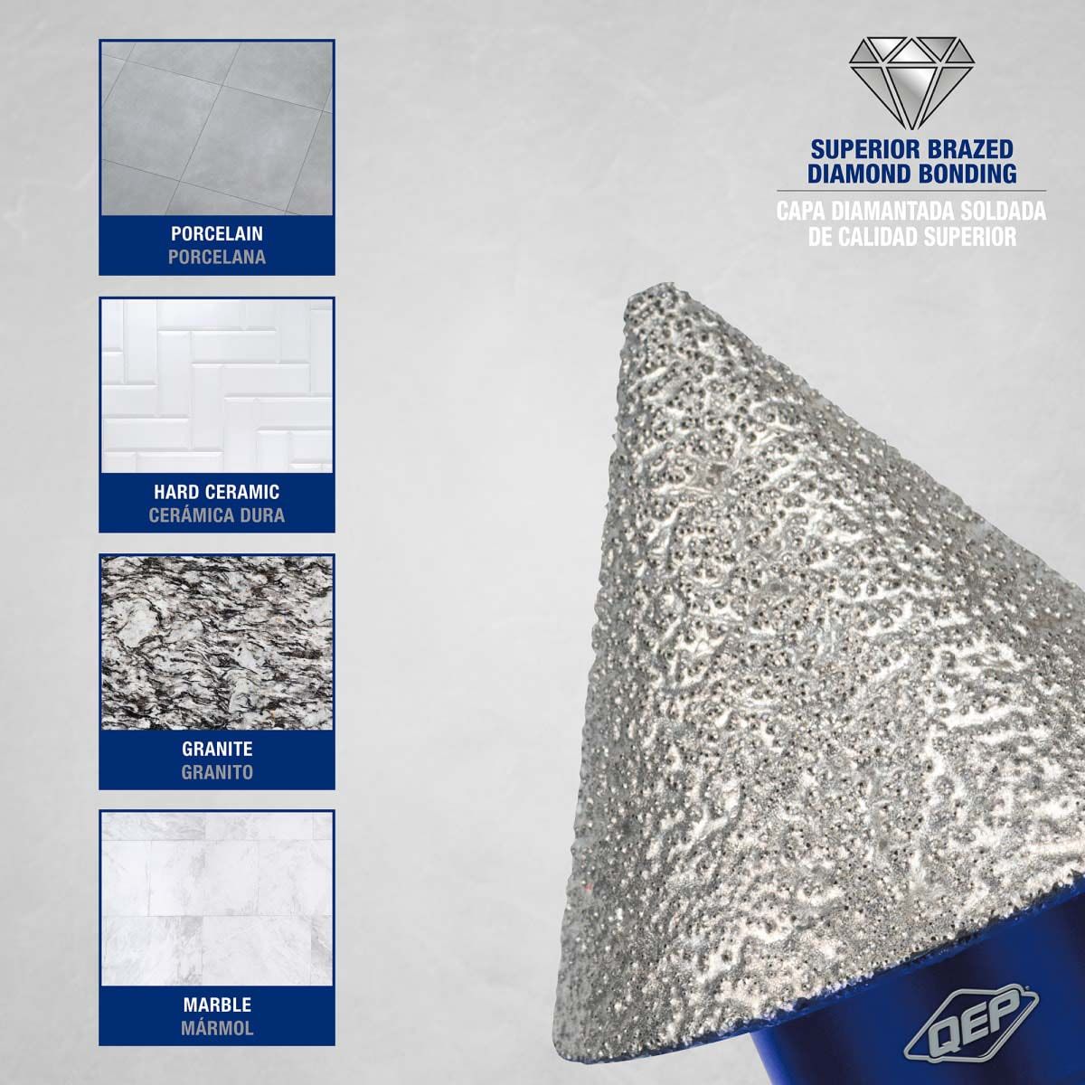 QEP 10066 Xtreme 1-1/2" Diamond Milling Cone | Tools4Flooring.com
