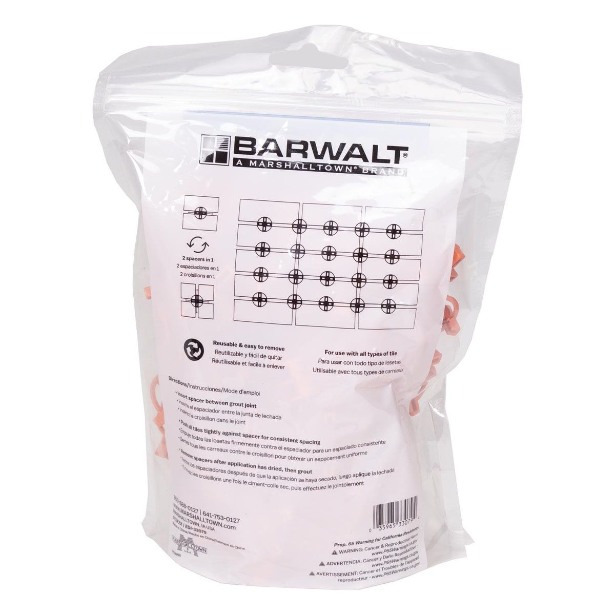 Barwalt Dual-Sided 3/16" 4 Corner Spacers (100/bag) | Tools4Flooring.com