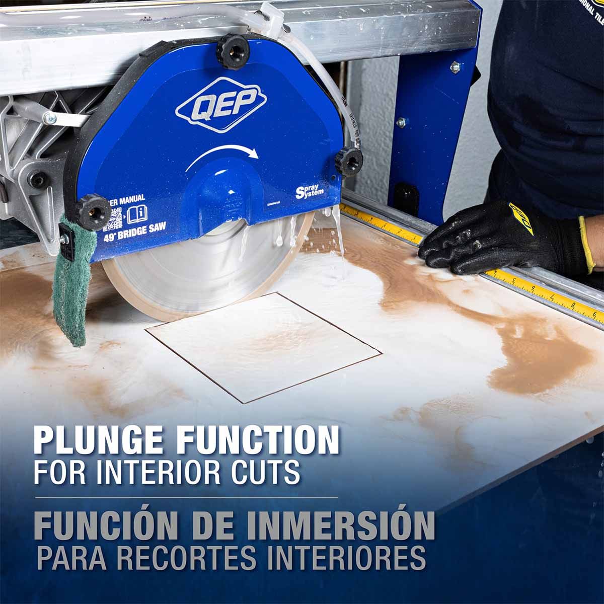 QEP 83249 49" Bridge Saw for Large Format Tile, Porcelain, and Stone ...