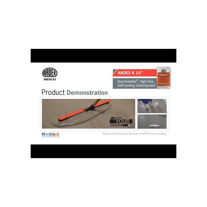 Ardex K-10 Reactivatable High-Flow Self-Leveling Underlayment, 50 lb ...