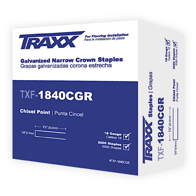 Traxx TXF-1840CGR 1-1/4" Underlayment Staples (5,000/box ...
