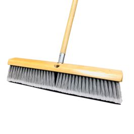 Magnolia Brush 3718 18" Flagged Plastic Floor Broom w/Handle (12 Pack ...