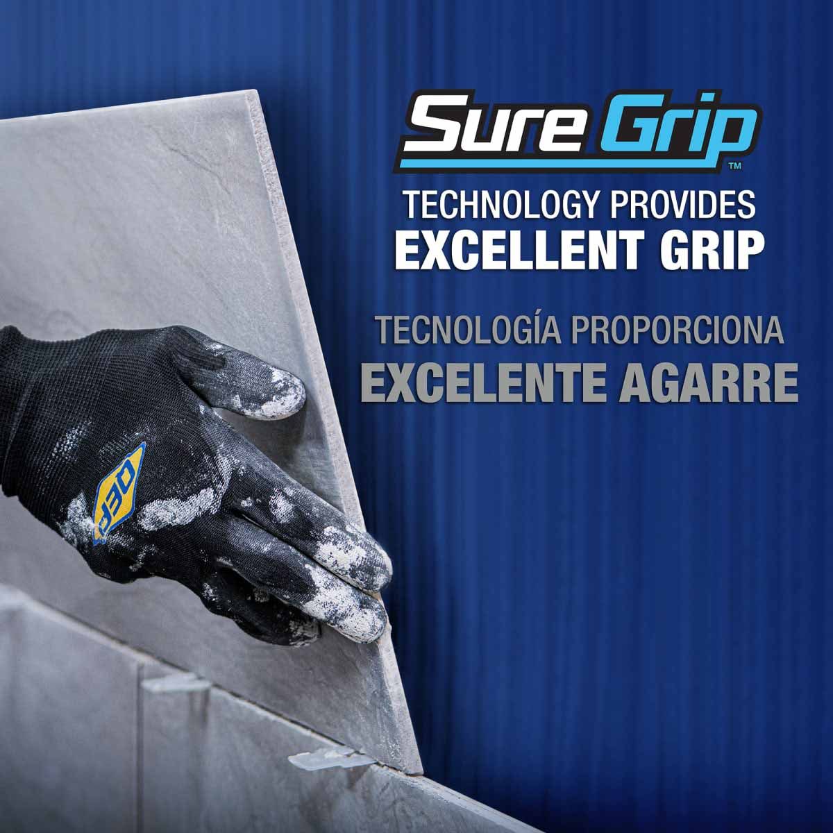 QEP 21595 SureGrip Heavy-Duty Tiler's Gloves One-Size-Fits-Most (2 pair ...