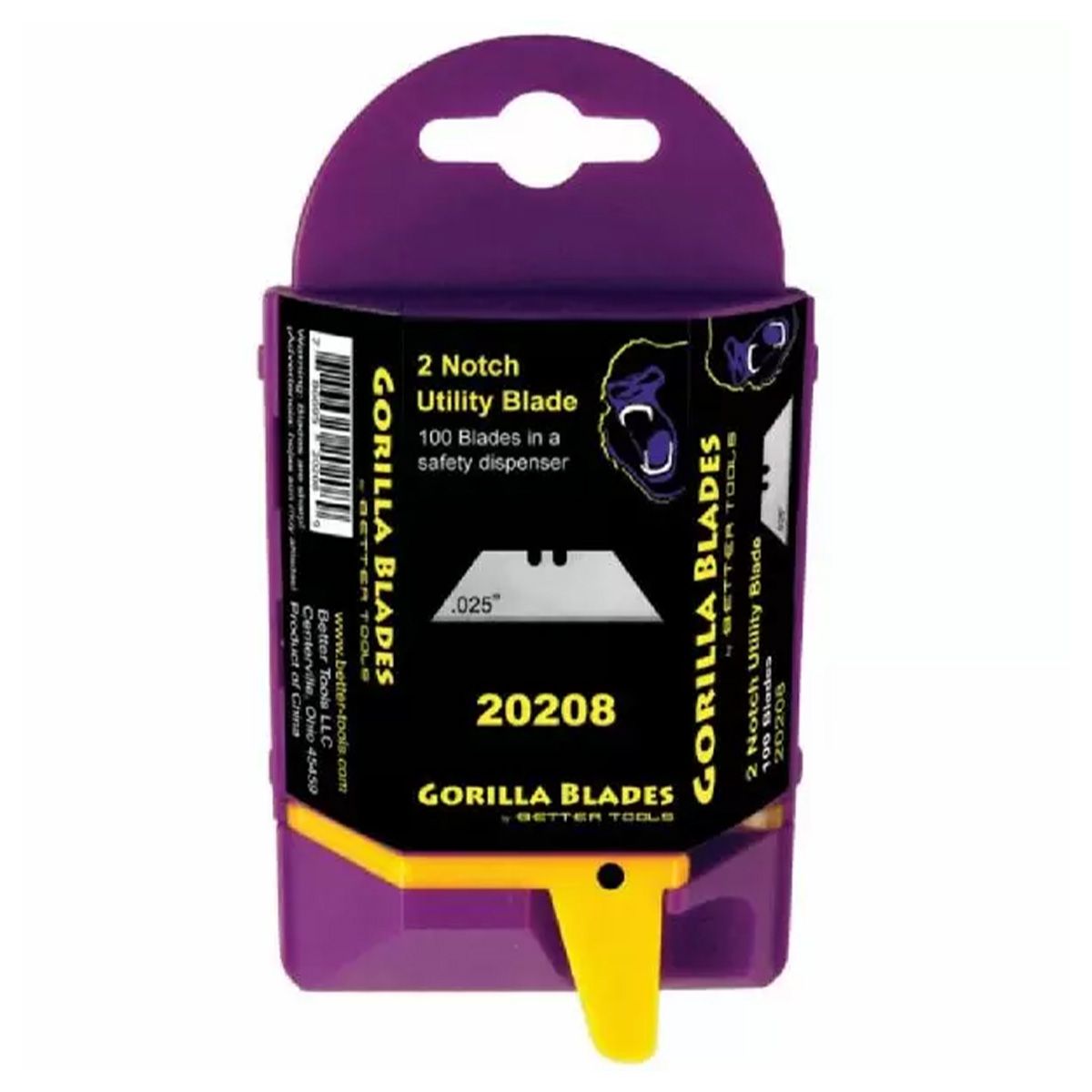 Better Tools 20208 HD 2-Notch Utility Blades (100 Pack ...