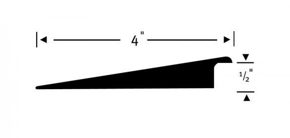 Burke 149 1/2" Black Material to Substrate Reducer, 12' Length ...