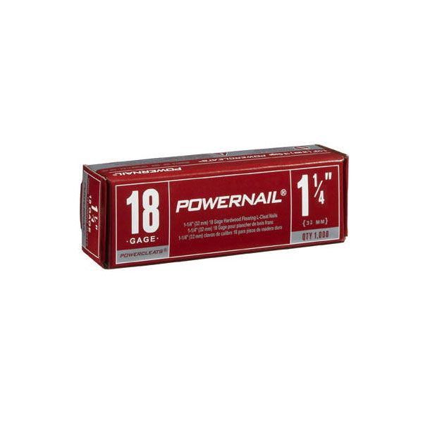 Powernail 18 Gage 1-1/4" Powercleats (1,000/box) | Tools4Flooring.com