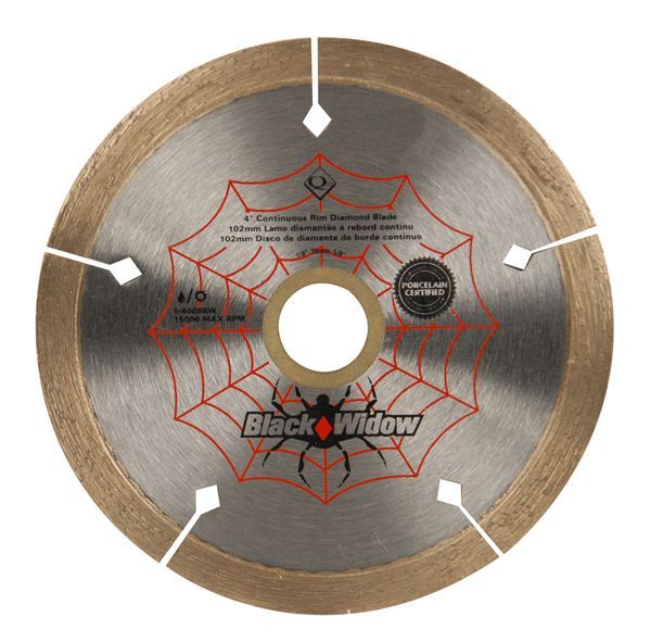 QEP 6-4008BW Black Widow 4" Diamond Blade | Tools4Flooring.com