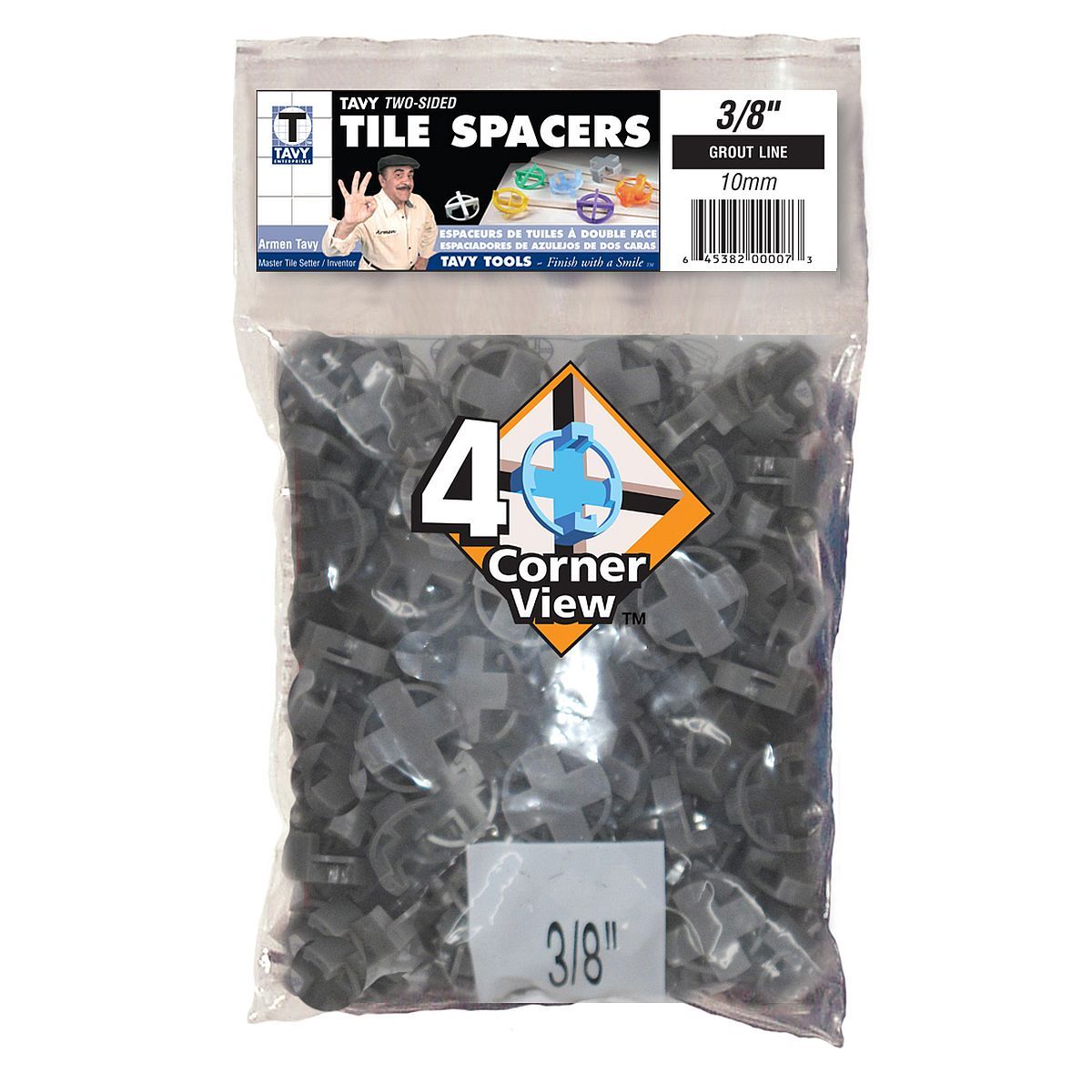 Tavy 3/8" Gray Tile Spacers (100/bag) | Tools4Flooring.com