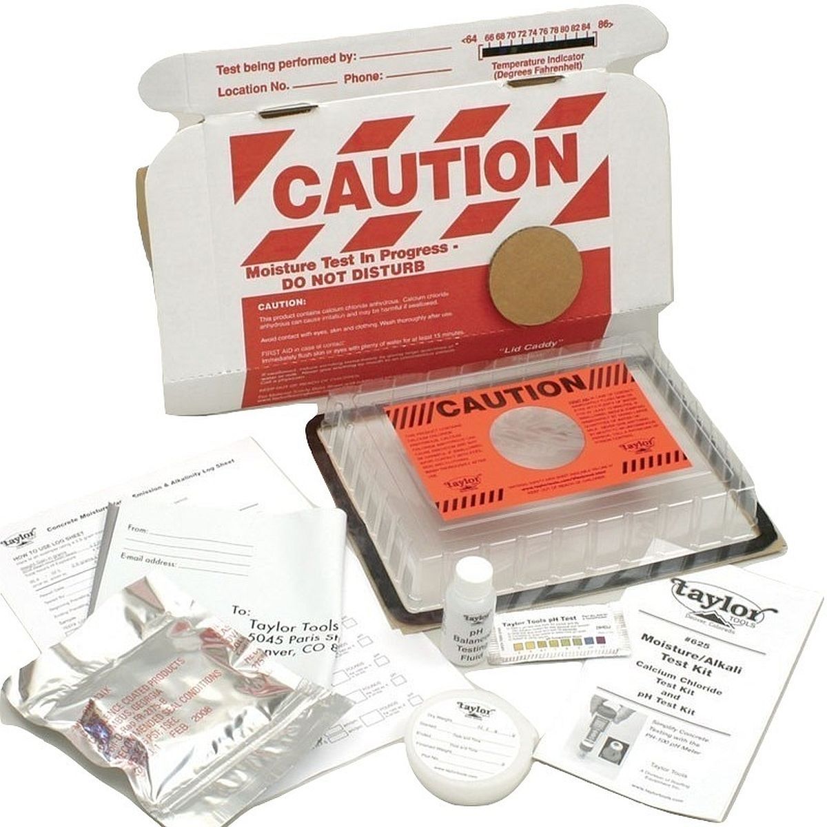 Taylor Tools 625 Calcium Chloride Moisture Test Kit | Tools4Flooring.com